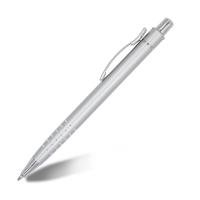 China Wholesale Metal Silver Ball Pen With Custom Logo 1.0mm Smooth Writing Pen for sale