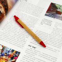 China Creative Bamboo Wooden Ball Pen Multiple Colors Eco-friendly Advertising Ballpoint Pen for sale