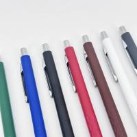 China Colorful Retractable Metal Ball Pen Spray Painted Aluminum Barrel Press Ballpoint Pen for sale