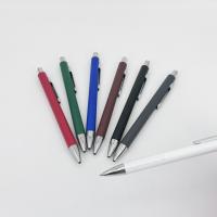 China Colorful Retractable Metal Ball Pen Spray Painted Aluminum Barrel Press Ballpoint Pen for sale