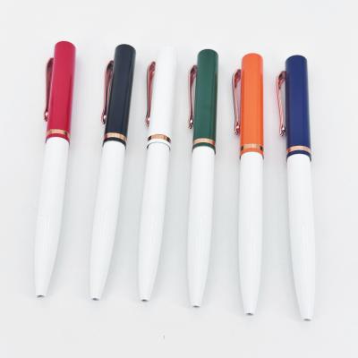 China Business Style Aluminum Barrel Press Type Ballpoint Pen 1.0mm Classic Ball Pen for sale