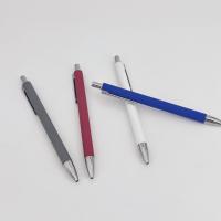 China Aluminum Barrel Soft Coating Soft Touch Press Ballpoint Pen School Stationary for sale