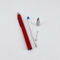 China Aluminum Barrel Soft Coating Soft Touch Press Ballpoint Pen School Stationary for sale
