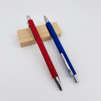 China Aluminum Barrel Soft Coating Soft Touch Press Ballpoint Pen School Stationary for sale