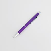 China Aluminum Barrel Press Metal Ball Pen 1.0mm Matt Aluminum Ballpoint Pen Non-slip Grip for sale