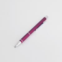 China Aluminum Barrel Press Metal Ball Pen 1.0mm Matt Aluminum Ballpoint Pen Non-slip Grip for sale
