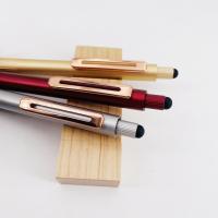 China Luxury Texture Matte Ball Pen Aluminum Barrel Touch Screen Press-Type Ballpoint Pen for sale