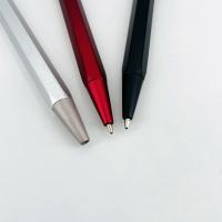 China Classic Design Retractable Ball Pen Hexagonal Barrel Aluminum Press Ballpoint Pen for sale