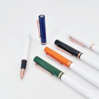 China Colorful Plug In Type Metal Roller Ball Pen 0.5mm Aluminum Barrel Signature Pen for sale
