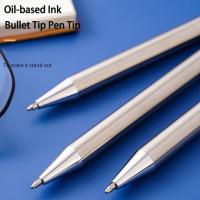 China High Quality All Steel Press Ballpoint Pen Durable Simple Style Metal Barrel Ball Pen for sale
