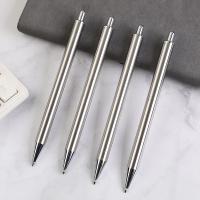 China High Quality All Steel Press Ballpoint Pen Durable Simple Style Metal Barrel Ball Pen for sale