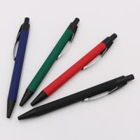 China Colorful Metal Ballpoint Pen Press Style Classic Aluminum Ball Pen With Clip for sale