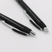 China Press Type Aluminum Barrel Ball Pen Business Office Metal Retractable Ballpoint Pen for sale