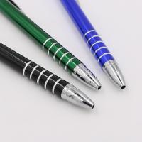 China Office School Metal Barrel Ballpoint Pen 1.0mm Classic Aluminum Retractable Ball Pen for sale