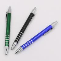China Office School Metal Barrel Ballpoint Pen 1.0mm Classic Aluminum Retractable Ball Pen for sale