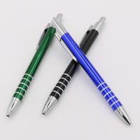 China Office School Metal Barrel Ballpoint Pen 1.0mm Classic Aluminum Retractable Ball Pen for sale