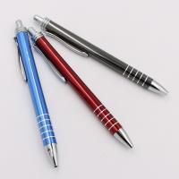 China Professional Aluminum Ball Pen School Stationary 1.0mm Retractable Ballpoint Pen for sale