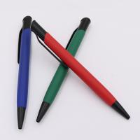 China Office School Stationery Metal Bevel Top Pressing Ballpoint Pen With Logo for sale
