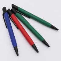 China Office School Stationery Metal Bevel Top Pressing Ballpoint Pen With Logo for sale