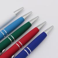 China Custom Logo Metal Touch Screen Ballpoint Pen Soft Rubber Surface Smooth Writing Ball Pen for sale