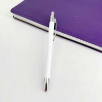 China Wholesale Advertising Press Logo Ball Pen 1.0mm Colorful Retractable Ballpoint Pen for sale