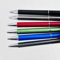 China High End Aluminum Twist Ball Pen Colorful Anti-slip Grip Smooth Writing Ballpoint Pen for sale