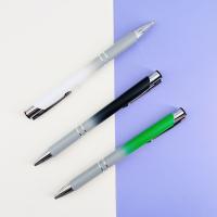 China New Gradient Color Metal Barrel Ballpoint Pen 1.0mm Aluminum Gift Ball Pen for sale