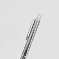 China Office Stationery Aluminum Press Ballpoint Pen 1.0mm Fluent Writing Custom Logo Ball Pen for sale