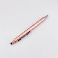 China Luxury Texture Matte Ball Pen Aluminum Barrel Touch Screen Press-Type Ballpoint Pen for sale