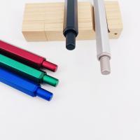 China Classic Design Retractable Ball Pen Hexagonal Barrel Aluminum Press Ballpoint Pen for sale