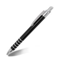 China Office School Metal Barrel Ballpoint Pen 1.0mm Classic Aluminum Retractable Ball Pen for sale