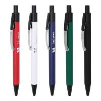 China Colorful Metal Ballpoint Pen Press Style Classic Aluminum Ball Pen With Clip for sale