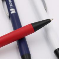 China Colorful Metal Ballpoint Pen Press Style Classic Aluminum Ball Pen With Clip for sale