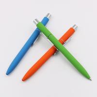China Soft Rubber Colorful Aluminum Business Ballpoint Pen Retractable Ball Pen With Customized Logo for sale