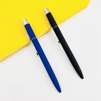China Soft Rubber Colorful Aluminum Business Ballpoint Pen Retractable Ball Pen With Customized Logo for sale