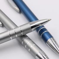 China Business Office Smooth Aluminum Press Ballpoint Pen With Customize Logo for sale
