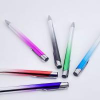 China Stationery Supply Gradient Aluminum Press Ballpoint Pen Promotion Logo Ball Pen for sale