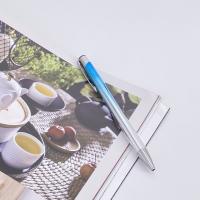 China Stationery Supply Gradient Aluminum Press Ballpoint Pen Promotion Logo Ball Pen for sale