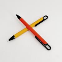 China High Quality Soft Rubber Business Ballpoint Pen Simple Press Ball Pen With Clip for sale