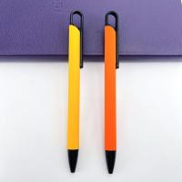 China High Quality Soft Rubber Business Ballpoint Pen Simple Press Ball Pen With Clip for sale