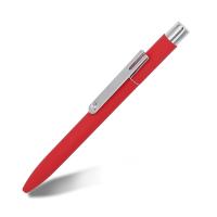 China Soft Rubber Colorful Aluminum Business Ballpoint Pen Retractable Ball Pen With Customized Logo for sale