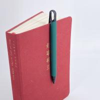 China High Quality Soft Rubber Business Ballpoint Pen Simple Press Ball Pen With Clip for sale