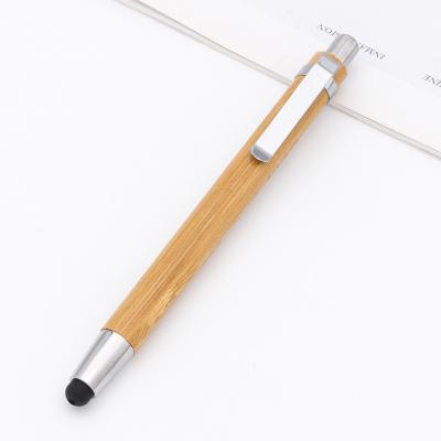 China Eco friendly Bamboo Pen Light Weight Screen Touch Ball Pen Multi function Stylus Pen for sale