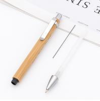 China School Bamboo Wood Automatic Press Pencil Eco Friendly Pencil With Steel Clip for sale
