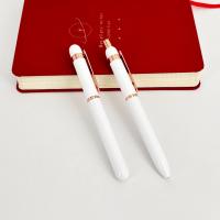 China High End Metal Smooth Writing Roller Pen With White Rose Gold Comfortable Holder for sale