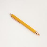 China Press Type Business Office Pen Metal Ballpoint Pen With Spray Adhesive Process for sale
