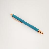 China Press Type Business Office Pen Metal Ballpoint Pen With Spray Adhesive Process for sale