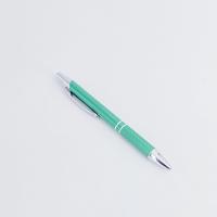 China Luxury Matte Aluminum Barrel Ball Pen Press Type Ballpoint Pen for sale