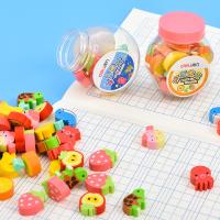 China Barreled Cute Cartoon Marine Animal Fruit Style Small Eraser For Kids Prizes for sale