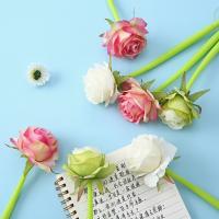 China Creative Rose Shaped Gel Pen 0.5mm Needle Tube Smooth Writing Pens for sale